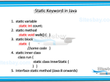 Static Keyword In Java Java Tutorial