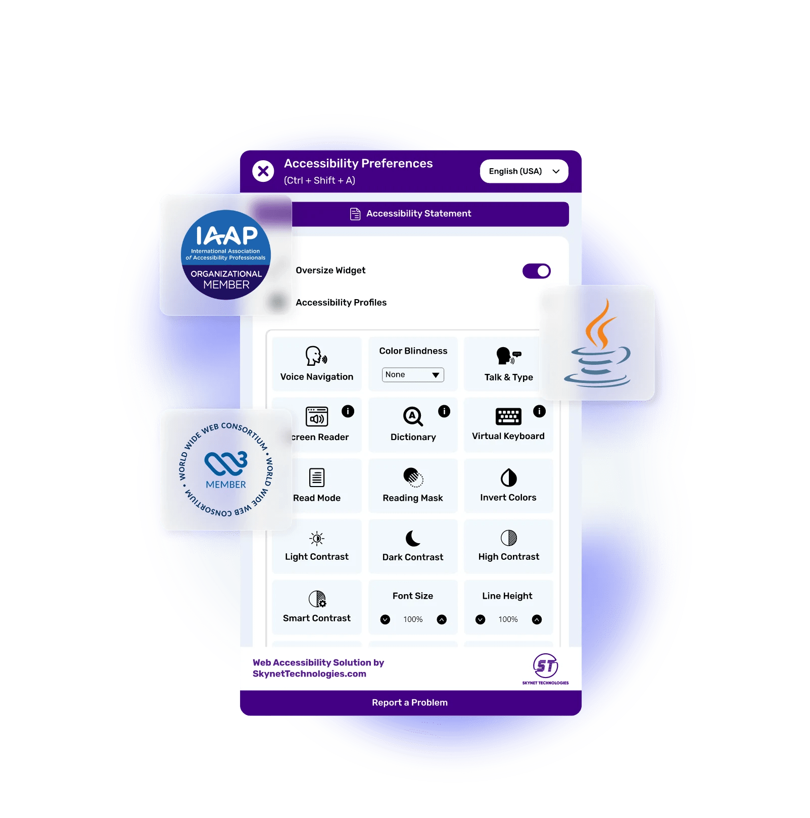 Java Accessibility Widget With Over 70 Features