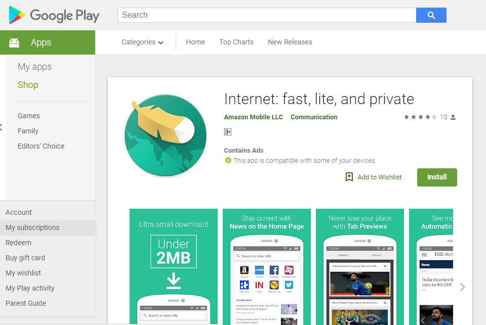 Amazon Launched Its 'Lite' Browser App In India, Calls it Internet ...