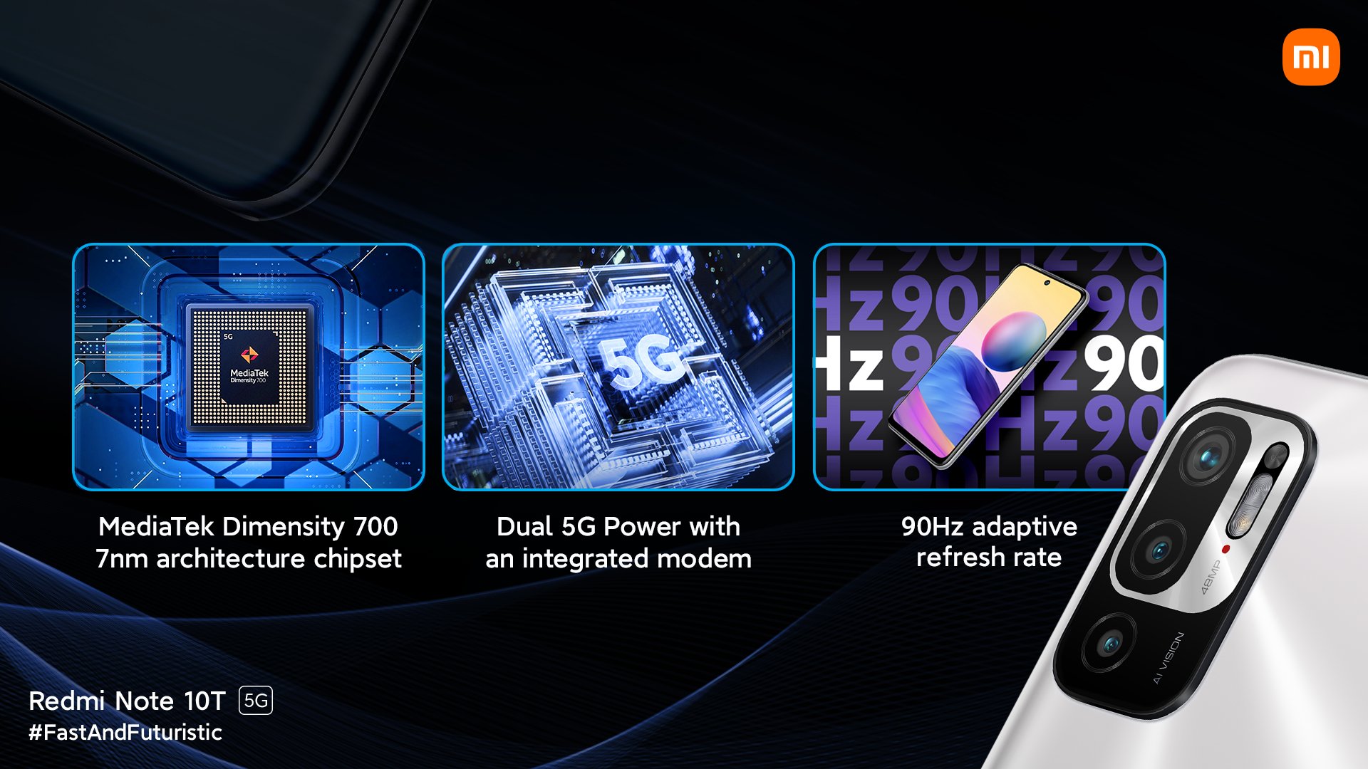 Redmi Note 10T 5G with Dimensity 900 SoC and UFS 2.2 storage launched ...