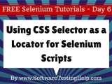How To Use Css Selector For Identifying Web Elements For Selenium