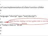 Vbscript Date Functions Date Format Dateadd And Cdate Functions
