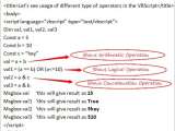 Constants Operators And Precedence Of Operators In Vbscript
