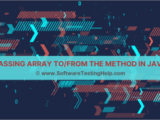 How To Pass Return An Array In Java
