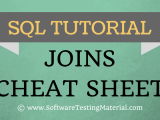 Sql Joins Cheat Sheet Sql Tutorial Software Testing Material