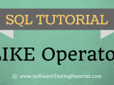 Sql Like Operator Sql Tutorial Software Testing Material