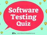 Software Testing Quiz Software Testing Material