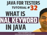Java For Testers 32 Final Keyword In Java Software Testing Mentor