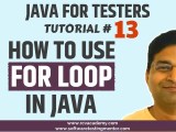 Java For Testers 13 How To Use For Loop In Java Software Testing