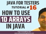 Java For Testers 16 How To Use Single Dimensional Array In Java