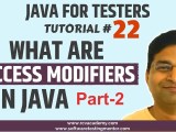 Java For Testers 22 Access Modifiers In Java With Example Part 2