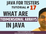 Java For Testers 17 Multidimensional Array In Java With Examples