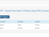 Php Submit Post Data To Sqlite Using Pdo Jquery Sourcecodester