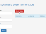 Php Dynamically Empty Table In Sqlite Sourcecodester