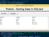 Python Sorting Data In Sqlite3 Sourcecodester