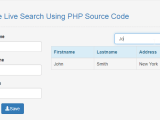 Sqlite Live Search Using Php Source Code Sourcecodester