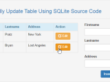 Dynamically Update Table Using Sqlite Source Code Sourcecodester