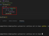 Python Syntaxerror Continue Not Properly In Loop Solved