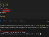 Python Syntaxerror Continue Not Properly In Loop Solved