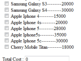 Calculate Or Auto Sum The Value Using Checkbox With Javascript And Php