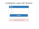 Codeigniter Login With Session Sourcecodester