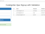Codeigniter Ajax Signup With Validation Using Jquery Sourcecodester