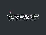 Creating A Custom Context Menu Using Css And Javascript Tutorial