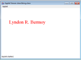 Graphics Drawstring Method In Java Sourcecodester