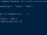How To Update Element In A List Using Python Sourcecodester