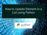 How To Update Element In A List Using Python Sourcecodester