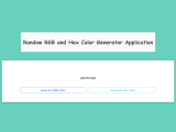 Random Rgb And Hex Color Generator Application In Javascript Free