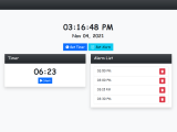 Alarm Clock And Timer Web Application Using Javascript Jquery Free