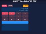 Binary Calculator App Using Html Css And Javascript With Source Code
