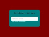 Dictionary Web Application Using Html Css In Javascript With Source