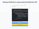 Creating A Desktop Notification Using Javascript Notification Api