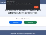 Difference Between The Javascript S Settimeout And Setinterval