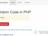 Random Code In Php Sourcecodester
