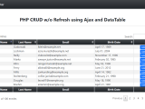 Php Crud Without Refresh Reload Using Ajax And Datatables Tutorial