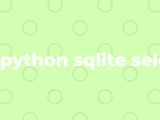 Solved Sqlite Select Where In Python Sourcetrail