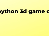 Solved 3d Game Code In Python Sourcetrail