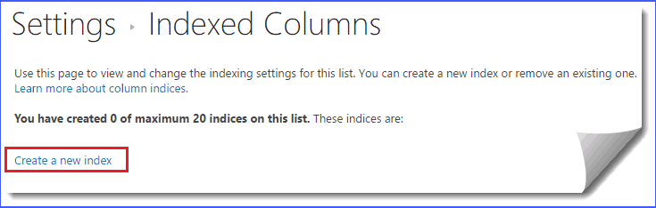 SharePoint Index Column - Complete tutorial - SPGuides