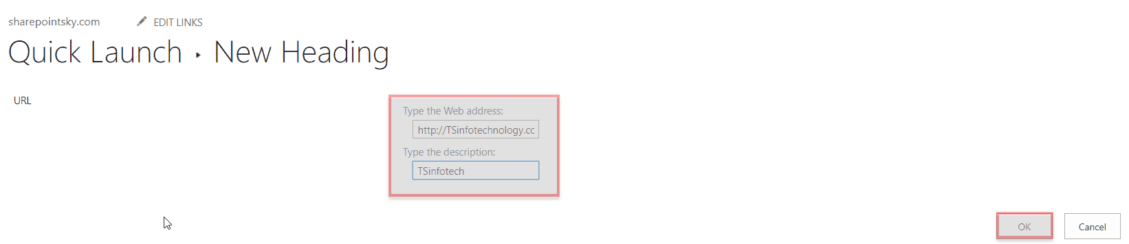 Customize quick launch navigation in SharePoint - SPGuides