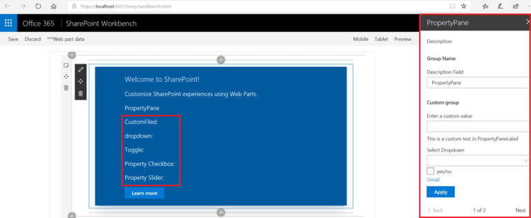 SharePoint client-side web part configurable properties in Property Pane using spfx - SharePoint ...