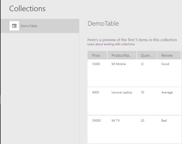 How to use PowerApps Table() Function - SPGuides