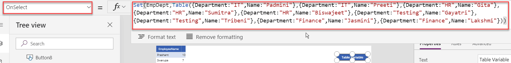 How to use PowerApps Table() Function - SPGuides