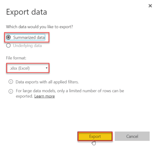 Export Power Bi Reports To Excel Export Power Bi To Excel Spguides