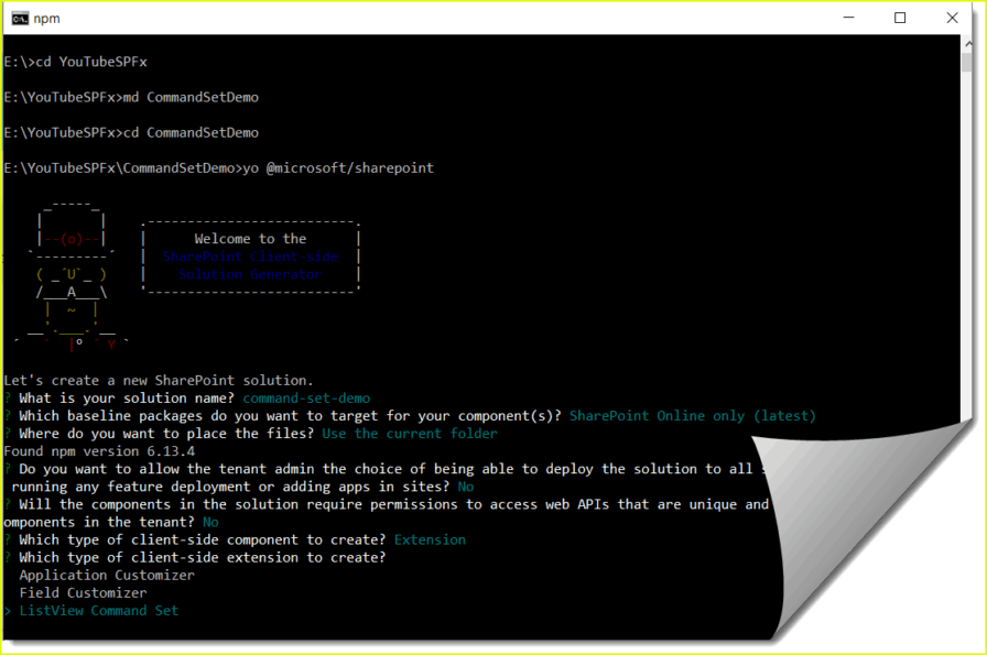 Create and deploy SharePoint Framework (SPFx) listview command set extension - SharePoint ...