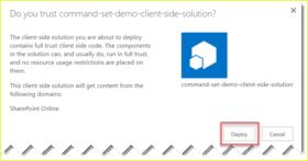 Create and deploy SharePoint Framework (SPFx) listview command set extension - SharePoint ...