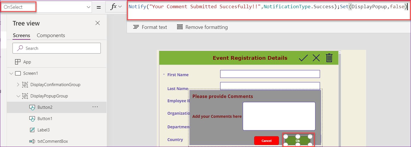 PowerApps Popup message Box with Examples - SPGuides