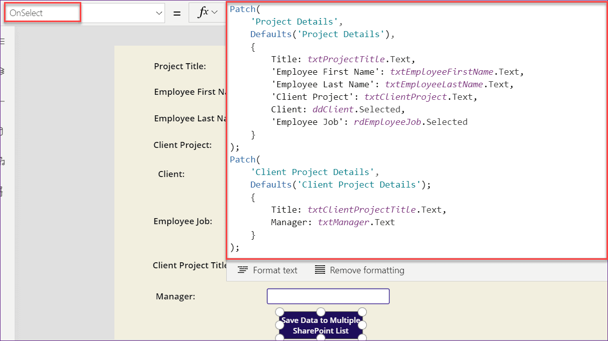 PowerApps: Submit data to two SharePoint Lists - SPGuides
